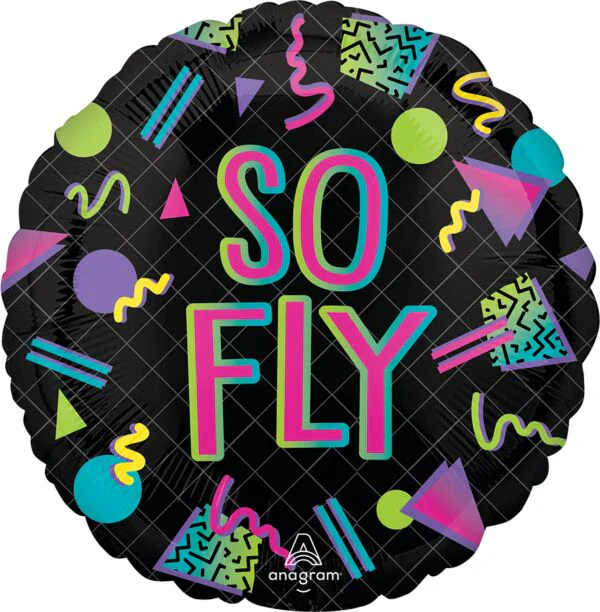 17" So Fly 90's Foil Balloon – Wild Cat Gift and Party
