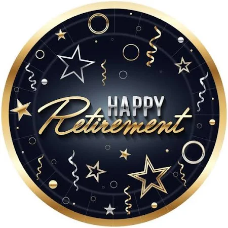Happy Retirement 7" Side Plate – Wild Cat Gift and Party